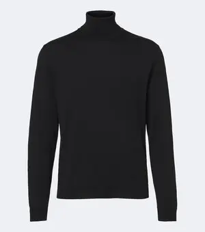 SLOWEAR Virgin Wool Turtleneck Sweater - Black