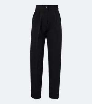 THE FRANKIE SHOP Doyer Pleated Wide-leg Pants - Black