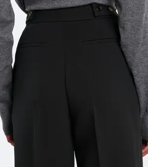 THE FRANKIE SHOP Doyer Pleated Wide-leg Pants - Black