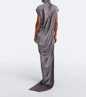 Rick Owens Edfu Ruched Jersey Gown