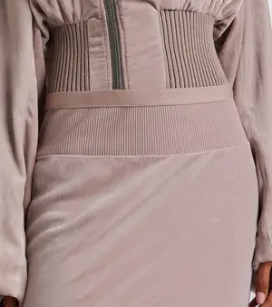 Rick Owens Velvet Midi Skirt