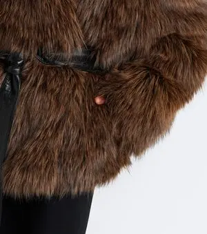 Magda Butrym Belted Faux Fur Jacket