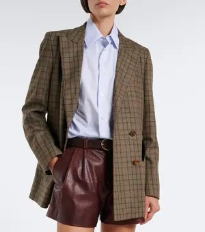 BLAZÉ MILANO Everyday Checked Wool And Cashmere Blazer - Green