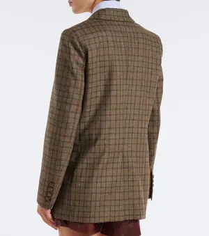 BLAZÉ MILANO Everyday Checked Wool And Cashmere Blazer - Green