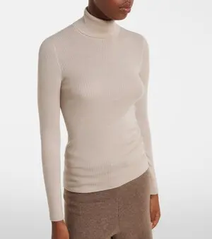Agnona Turtleneck Wool, Silk, And Cashmere Sweater
