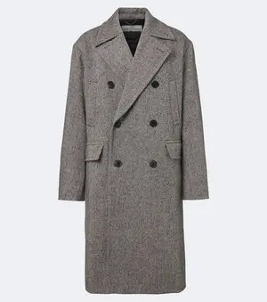 Dries Van Noten Double-breasted Wool Coat - Grey