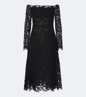 Fendi Off-shoulder Lace Bustier Dress - Black