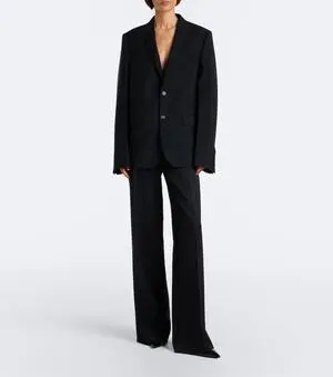 Fendi Virgin Wool Wide-leg Trousers