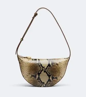 JOSEPH Bean Snake-effect Leather Shoulder Bag - Beige