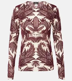 Etro Paisley Print Mesh Top - Multicoloured