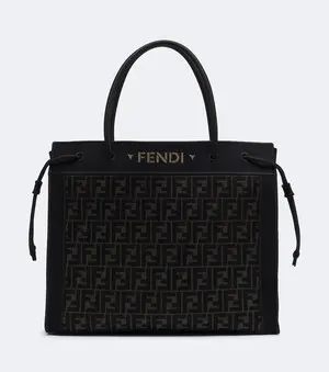 Fendi Magic Large Canvas Shopper - Black
