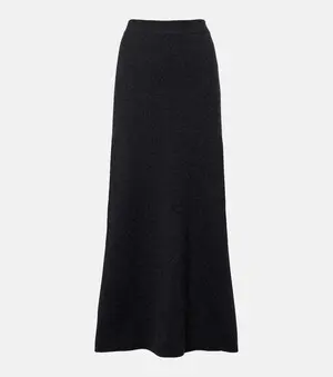 Agnona Cashmere Midi Skirt - Grey