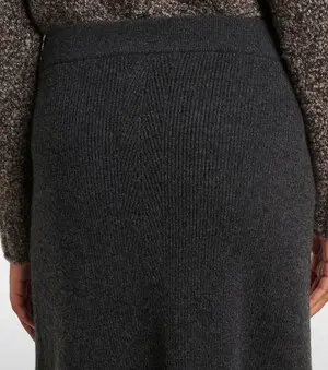 Agnona Cashmere Midi Skirt - Grey