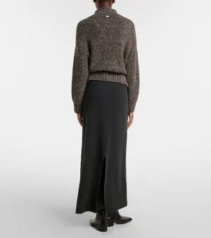 Agnona Cashmere Midi Skirt - Grey