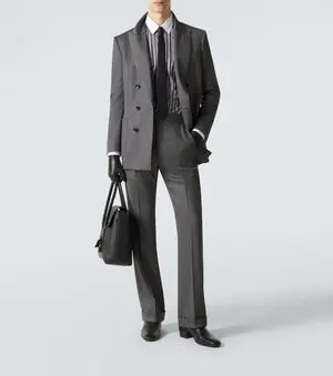 TOM FORD Mouliné Wool Twill Straight Pants