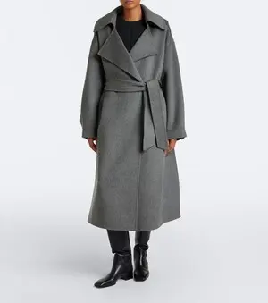 THE FRANKIE SHOP Issen Wool-blend Wrap Coat