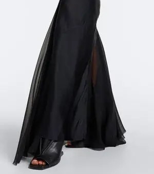 Rick Owens Combo Tulle-trimmed Gown