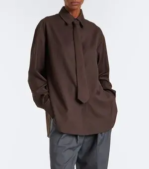 THE FRANKIE SHOP Peri Tie-neck Shirt