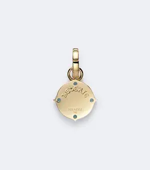 FOUNDRAE Reverie Butterfly 18kt Yellow Pendant With Diamonds And Topaz