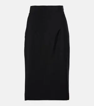 MUGLER Cutout Pencil Skirt - Black