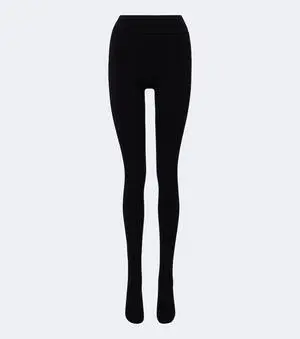 Magda Butrym Mid-rise Cotton-blend Tights - Black