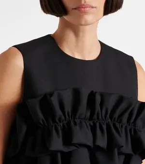 Noir Kei Ninomiya Ruffled Wool Top