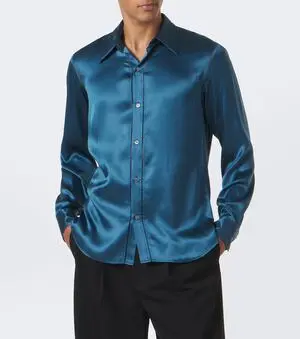 Dries Van Noten Silk Satin Shirt