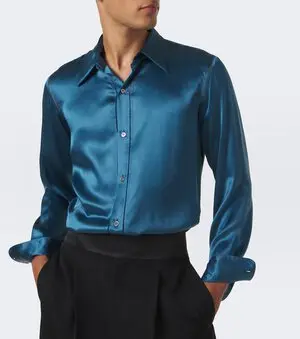 Dries Van Noten Silk Satin Shirt