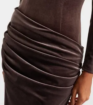 Alex Perry Draped Velvet Gown
