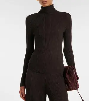 Agnona Turtleneck Sweater In Cashmere, Wool, And Silk