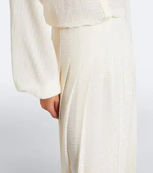 Fendi Plissé Silk Crêpe Maxi Dress