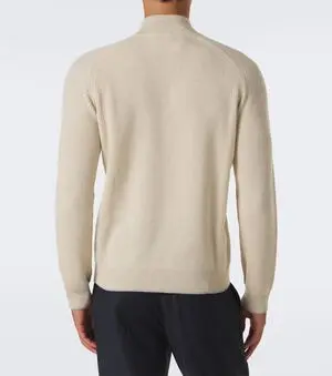 Fedeli Cashmere Turtleneck Sweater With Buttoned Front