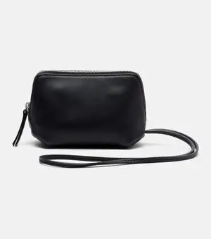 THE ROW Owen Leather Pouch - Black