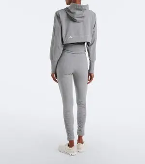 Adidas By Stella McCartney Cropped Jersey Hoodie