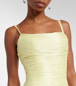 MARMAR HALIM Pleated Taffeta Gown