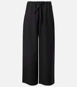 TOTEME Wool Wide-leg Pants - Black