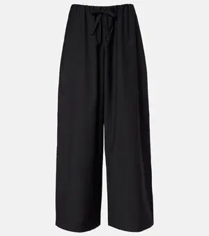 TOTEME Wool Wide-leg Trousers - Black