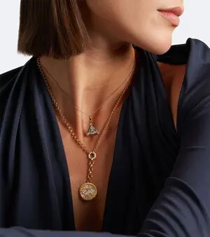 FOUNDRAE Resilience Floral Screen 18kt Necklace With Diamonds