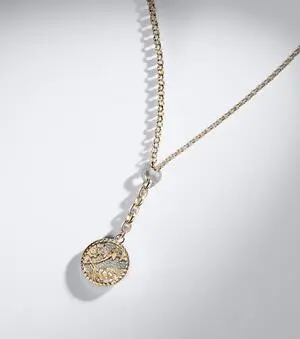 FOUNDRAE Resilience Floral Screen 18kt Necklace With Diamonds