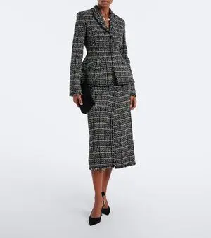 Erdem Checked Cotton-blend Tweed Jacket