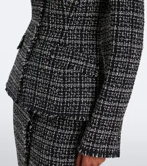 Erdem Checked Cotton-blend Tweed Blazer
