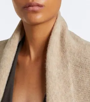 Rick Owens Hooded Alpaca And Wool-blend Cardigan