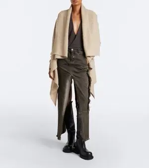 Rick Owens Hooded Alpaca And Wool-blend Cardigan