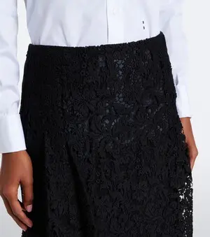 Fendi Silk Lace Midi Skirt