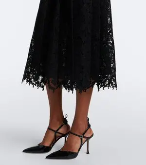 Fendi Silk Lace Midi Skirt
