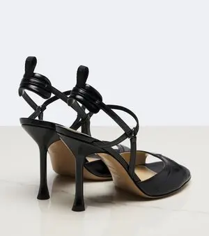 Fendi Very Colibrì Leather Slingback Sandals