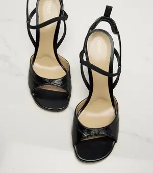 Fendi Very Colibrì Leather Slingback Sandals