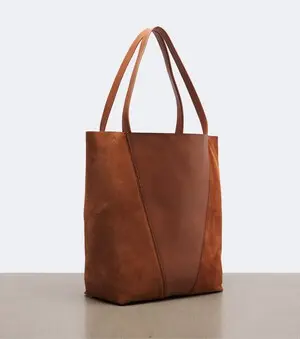 Chloé Spin Medium Leather And Suede Tote Bag