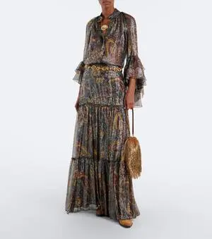 Etro Kalispera Small Fringed Shoulder Bag - Brown