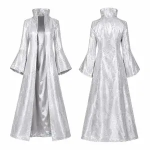 HARMONIA NY Ascension & Silver Brocade Kimono Set - White